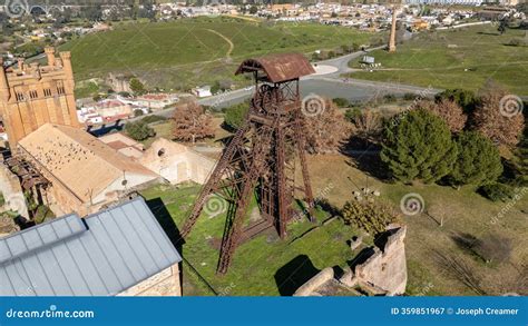 Aerial View Of Old Mining Tower And Surroundings Stock Image Image Of Framework Home 359851967