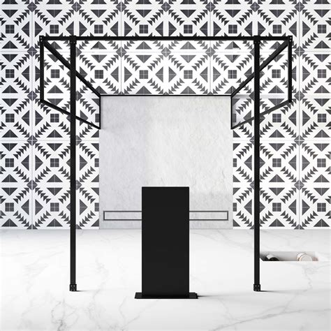 Munich Matt Black Wet Room Walk Through Shower Glass Panel