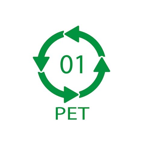 Premium Vector Pet 01 Recycling Code Symbol Plastic Recycling Vector