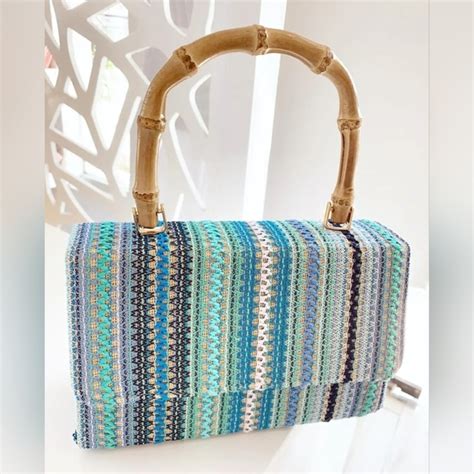 Haute Hippie Bags Haute Hippie New Purse Wood And Woven Bamboo