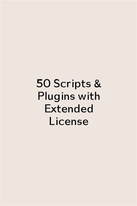 50 Scripts And Plugins With Extended License
