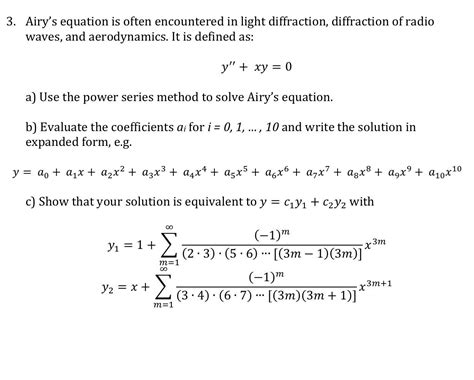 solved airy s equation is often encountered in light
