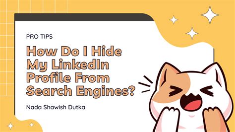 How Do I Hide My Linkedin Profile From Search Engines