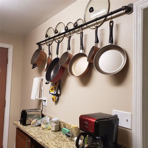 Kitchen Pots And Pans Hanging Wall Storage Hanging Rack Etsy