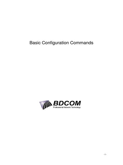 Bd Com Switch Basic Configuration Commands Pdf Port Computer