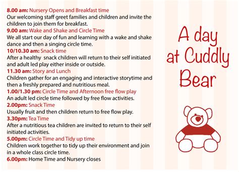 Our Nursery Cuddly Bear Day Care