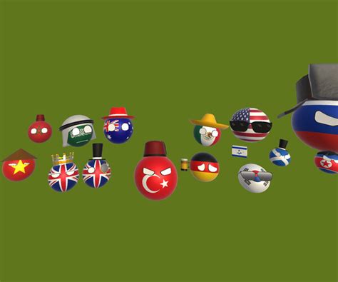 Artstation Country Balls 3d Game Assets