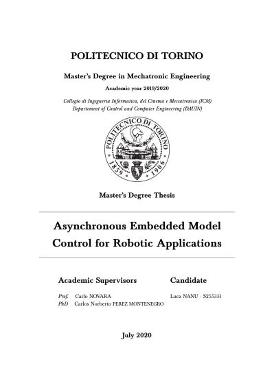 Measurements With Two Motors Emc Asynchronous Embedded Model Control For Robotic Applications