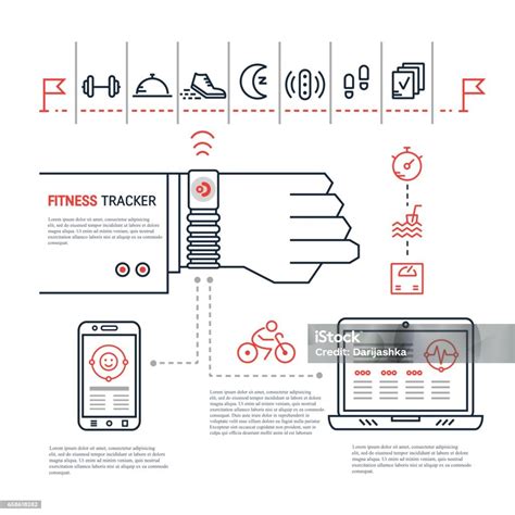 Fitness Tracker Infographic Stock Illustration Download Image Now