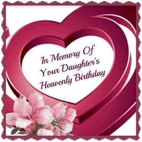 In Memory Of Your Daughters Heavenly Birthday