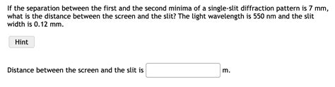 Solved If The Separation Between The First And The Second