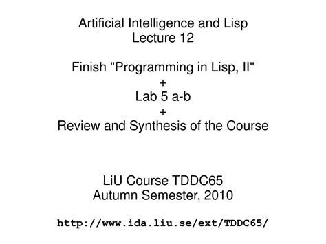 ppt finish programming in lisp ii powerpoint presentation id 3799211