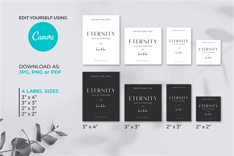 Perfume Bottle Label Templates Diffuser Label Template Bride Perfume Label Fragrance Labels