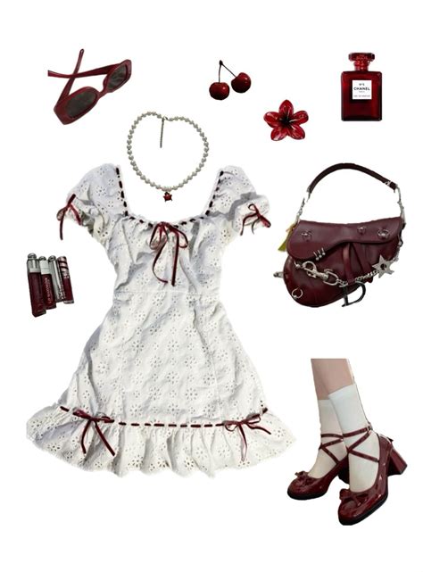 Cherry Red Aesthetic Outfit 🍒 Girly Outfits Really Cute Outfits