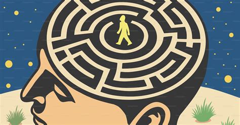 미로가 있는 남자의 머리 벡터 Unsplash의 정신 건강 이미지