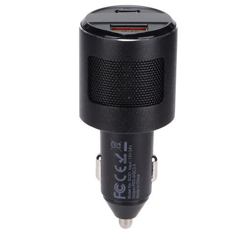 Sc01 Car Charger Pd Interface Dual Port Fast Charge Safe Portable