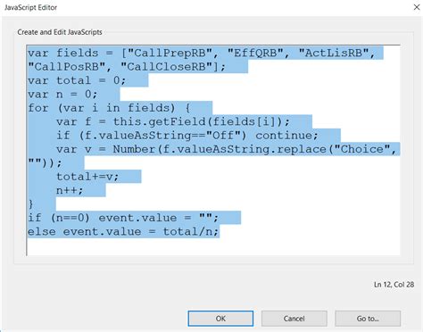 Solved Calculating Averages But Excluding Some Radio Butt Adobe Support Community 9956783