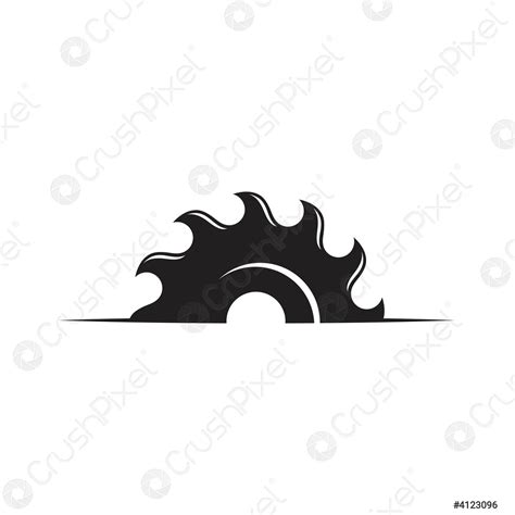 Industrial Saw Vector Illustration Icon Stock Vector 4123096 Crushpixel