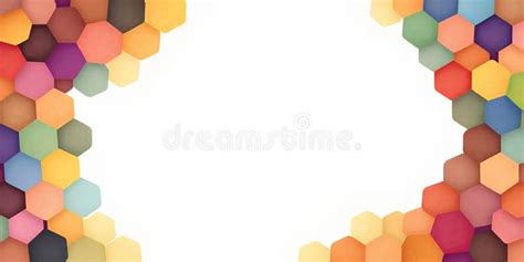A Colorful Array Of Hexagons Arranged Around A White Space Creating A