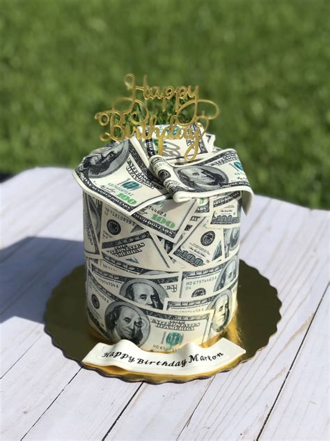 Money Wrapped Cake Cute Birthday Cakes Custom Birthday Cakes Money Cake