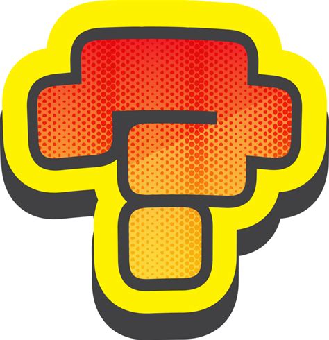 Question Mark Pixel Comic Alphabet PNG