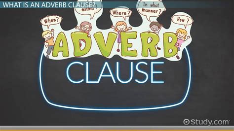 Adverb Clauses Types Purposes Video Lesson Transcript Study Com