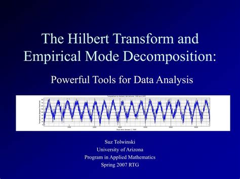 Ppt The Hilbert Transform And Empirical Mode Decomposition Powerpoint Presentation Id 3658734