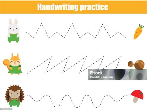 유치원 필기 연습 시트 교육 어린이 게임 어린이와 유아를 위한 인쇄 가능한 워크 시트 파선 추적 0명에 대한 스톡 벡터 아트 및 기타 이미지 Istock