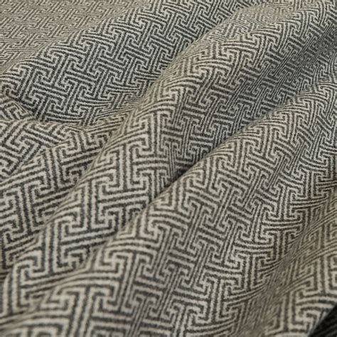 Soft Modern Geometric Pattern Wool Textured Grey Upholstery Furnishing