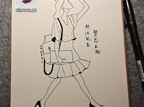 极简手绘临摹100天 旅途中的冰姐 站酷zcool