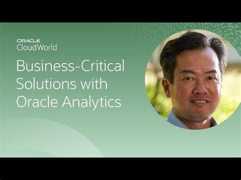 Oracle Cloudworld Talk Enterprise Grade Analytics Solutions With