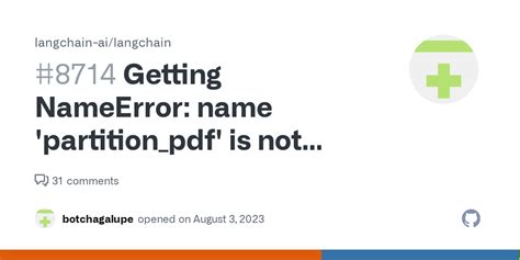 Getting Nameerror Name Partitionpdf Is Not Defined When Running Documents Loaderload