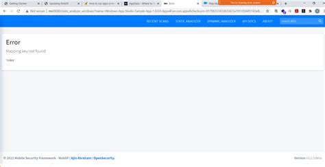 Mapping Key Not Found Rules · Issue 824 · Mobsf Mobile Security Framework Mobsf · Github