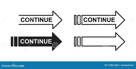 Continue Icon Vector Illustration Stock Vector Illustration Of Shift Following 119861389