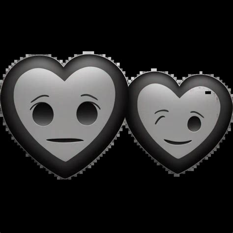 Two Hearts Black Emoji Ai Emoji Generator