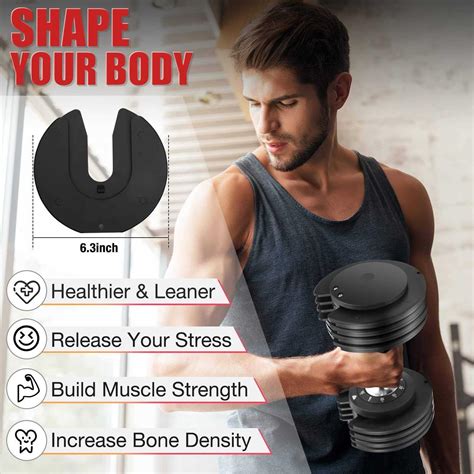 Adjustable Dumbbell Set 25lb55lb Free Weight Set Pair Fast Adjust