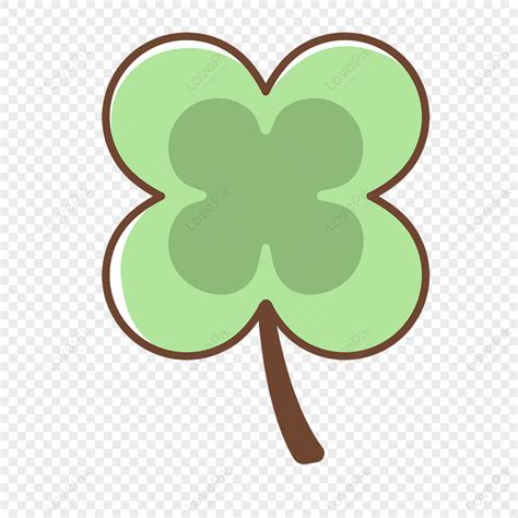 네 잎 클로버 귀여운 손으로 그린 스타일 클립 아트운이 좋은요츠바 Png 일러스트 무료 다운로드 Lovepik