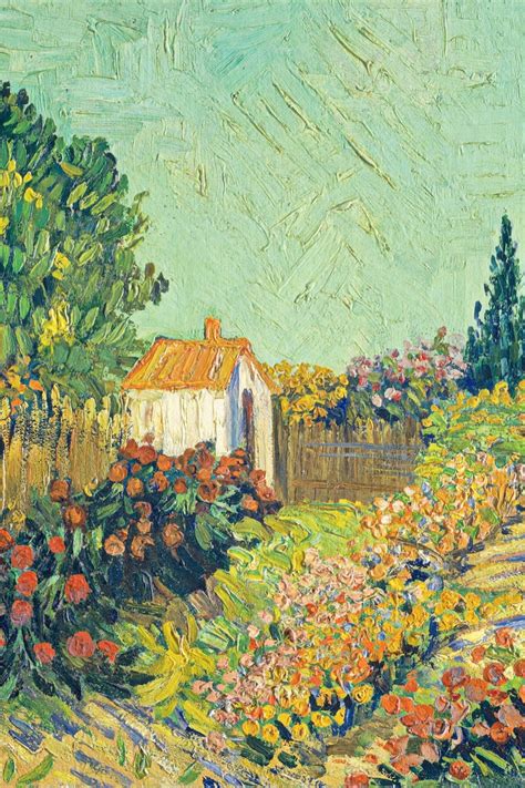 Flower Garden Vintage Painting Printable Wall Art Etsy Van Gogh Art