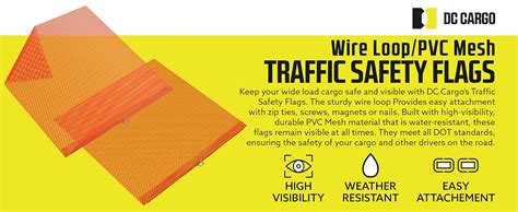 Dc Cargo Mesh Safety Oversize Flag W Wire Mount Dot Compliant Mark Your Wide