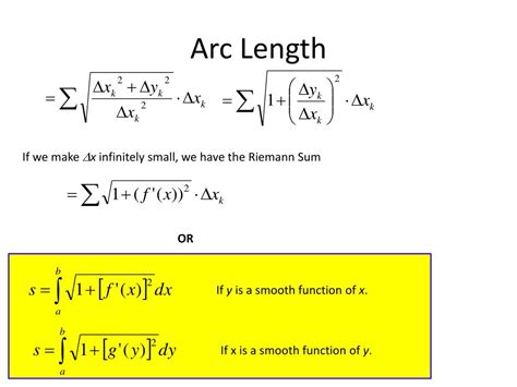 Ppt Arc Length Powerpoint Presentation Free Download Id 2712360