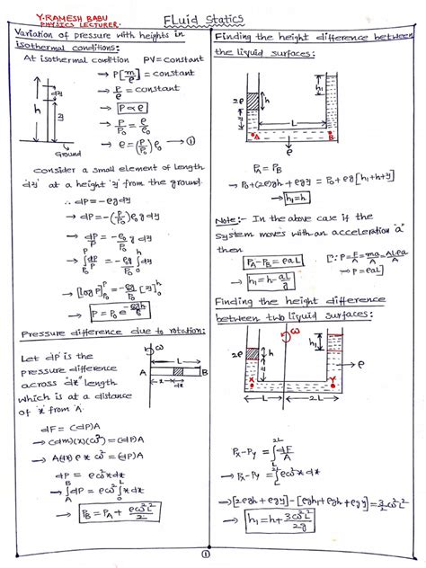 Fluid Statics Advance Models Pdf