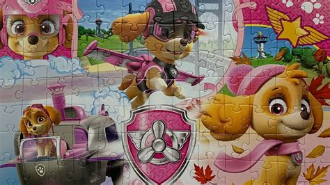 Пазл Щенячий патруль коллекция Скай Решаем 100 штук деталей Smile Puzzle Youtube