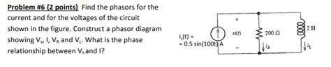 Solved Problem Points Find The Phasors For The Chegg Com