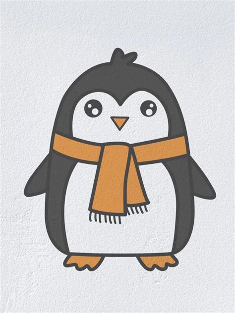 企鹅简笔画图片带颜色儿童画简单（最新10张）儿童画图片大全