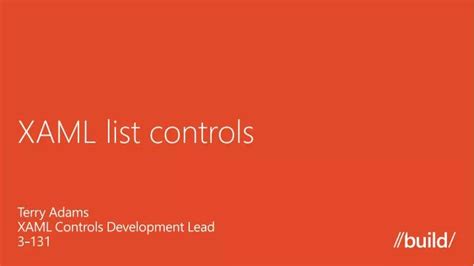 PPT XAML List Controls PowerPoint Presentation Free Download ID