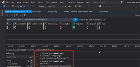 Use Application Insights Logging Adapters With Nlog C Console Application Useful Scripts