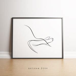 Abstract Couple Sex Line Art Drawing Minimal One Line Art Couple Making Love Digital Print