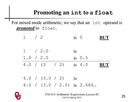 Ppt Arithmetic Expressions Lesson 2 Outline Powerpoint Presentation