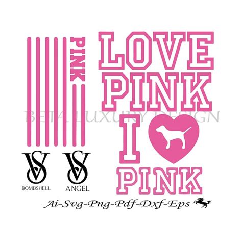 Love Pink Svg Bundle Love Pink Svg Vs Pink Svg Pink Nation L Inspire