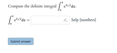Solved Compute The Definite Integral